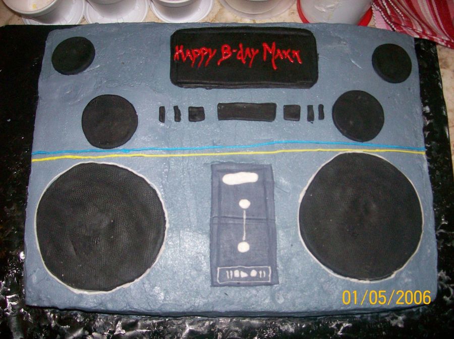 Boom Box Cake - CakeCentral.com
