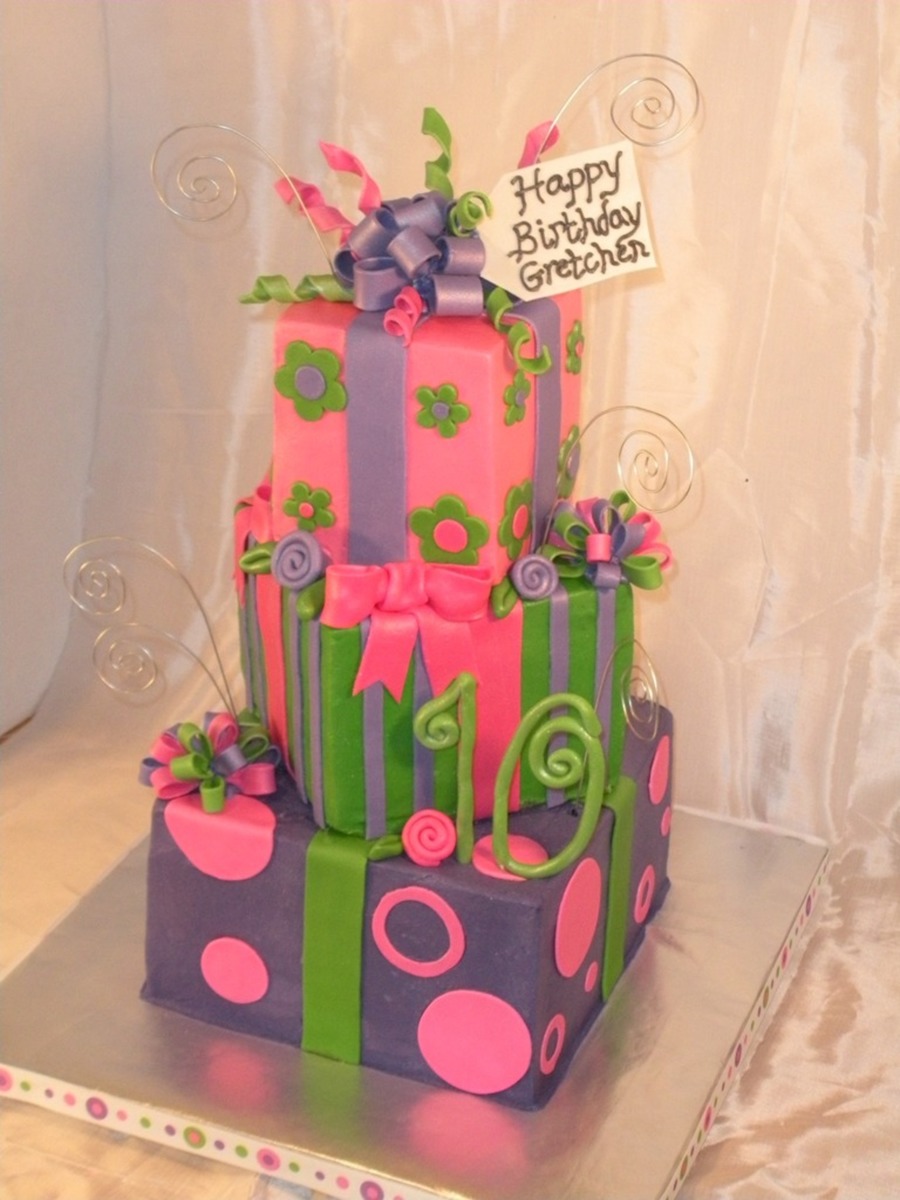 Present Birthday Cake - CakeCentral.com