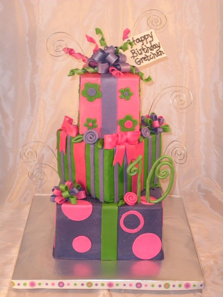 Present Birthday Cake - CakeCentral.com