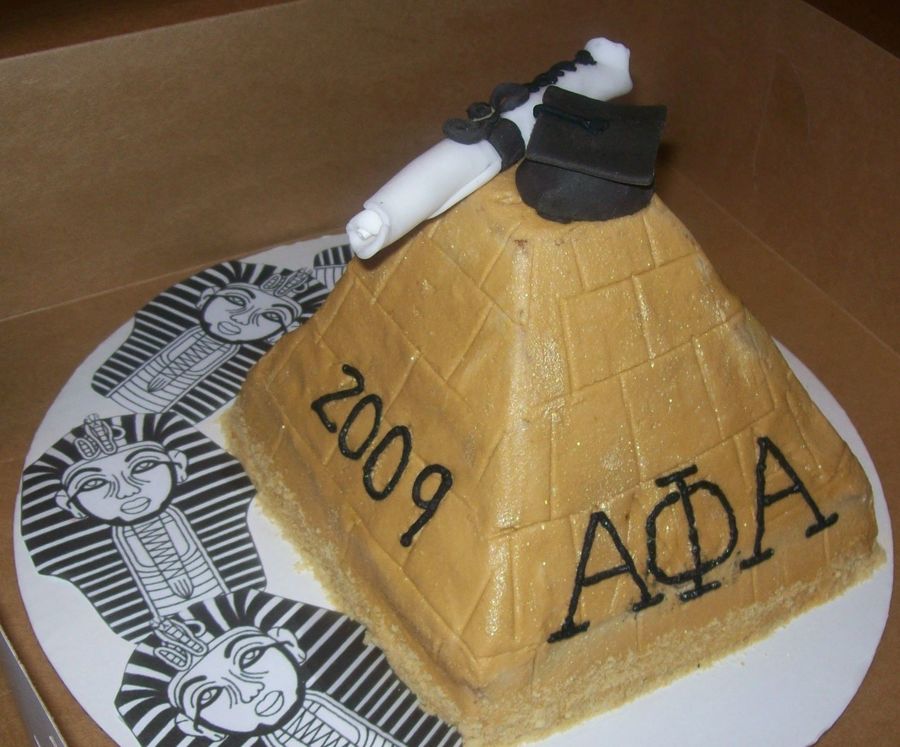 Alpha Phi Alpha Pyramid Cake - CakeCentral.com