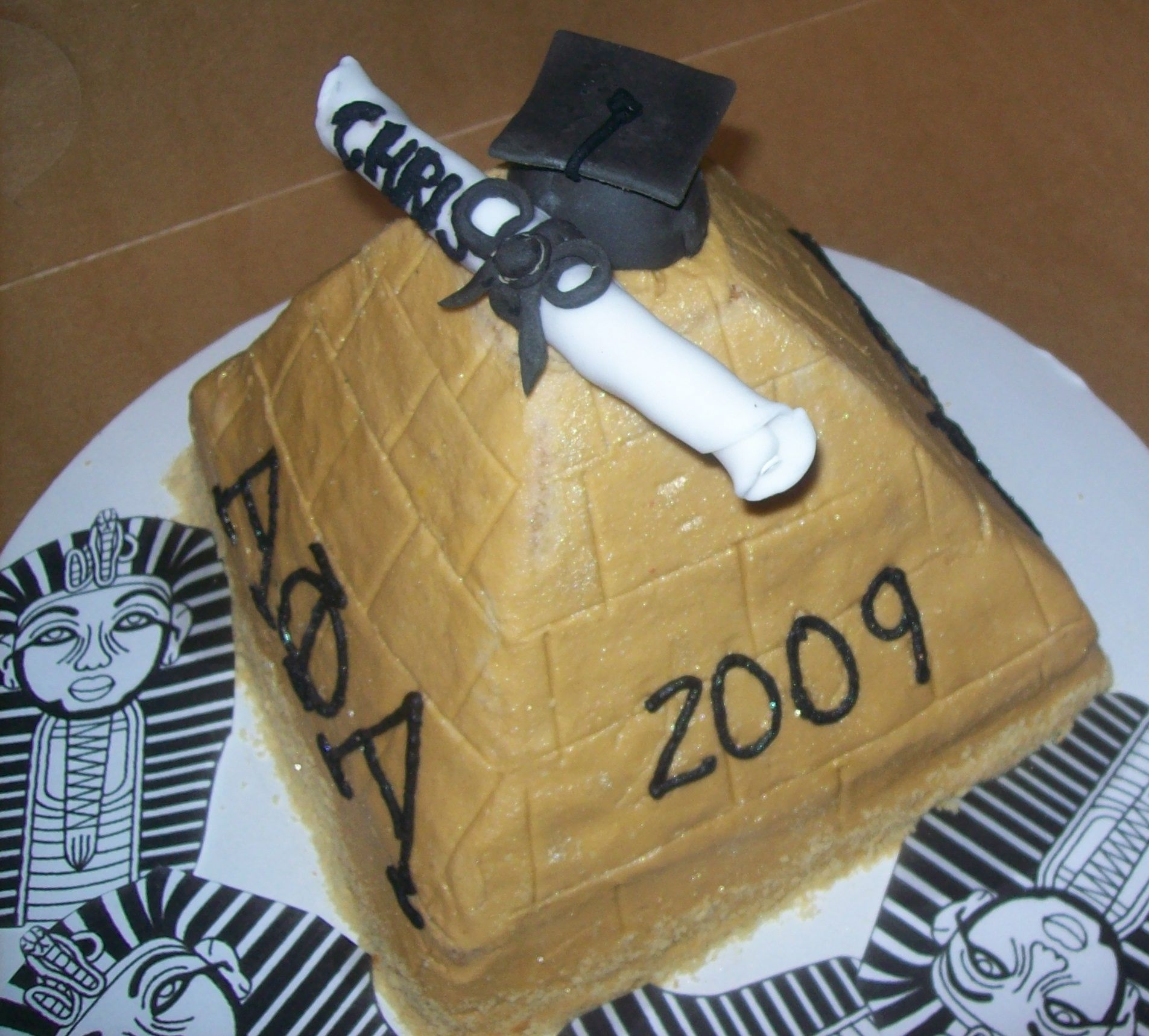 Alpha Phi Alpha Pyramid Cake - CakeCentral.com