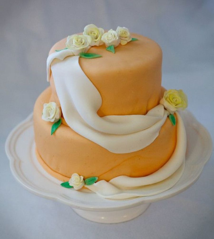 Drape/roses Cake - CakeCentral.com