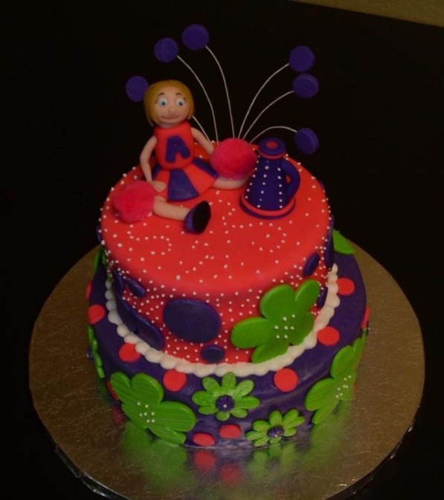Amery's Cheerleader Cake - CakeCentral.com