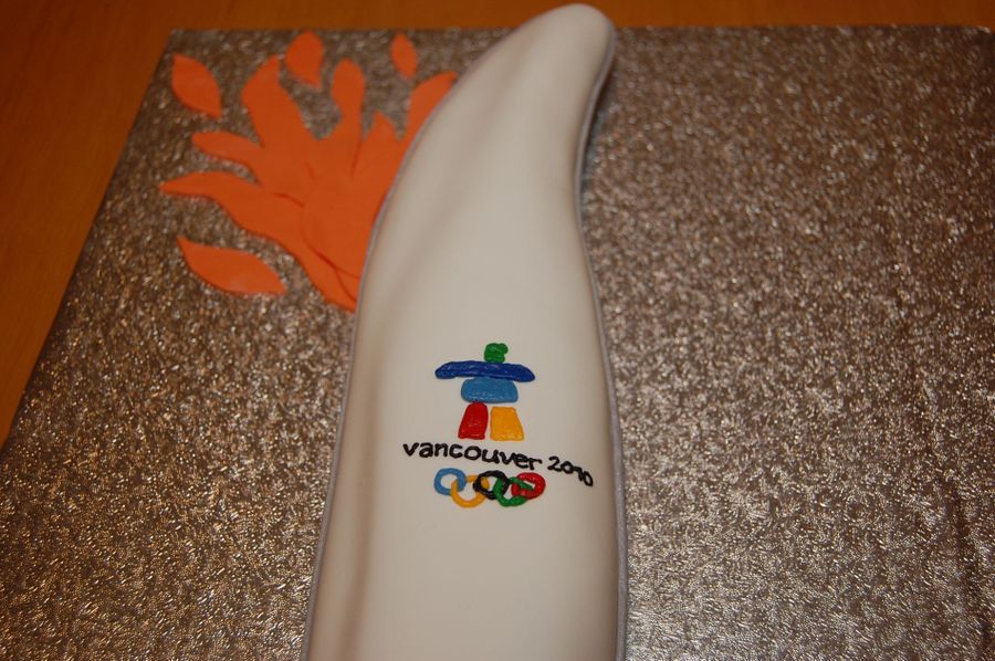 2010 Vancouver Olympic Torch Cake - CakeCentral.com
