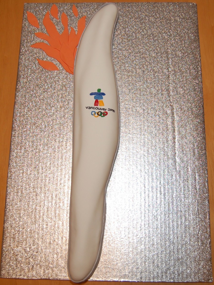 2010 Vancouver Olympic Torch Cake - CakeCentral.com