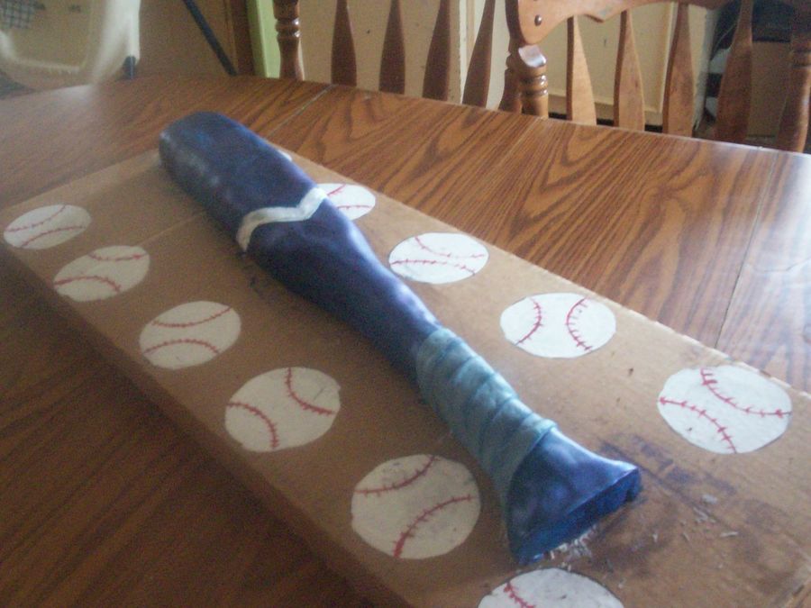 Baseball Bat Cake - CakeCentral.com