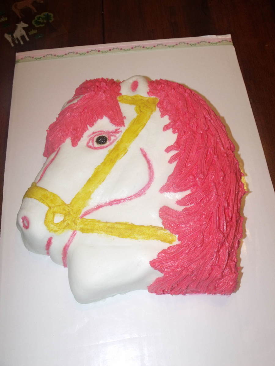 Pink And White Pony Cake - CakeCentral.com