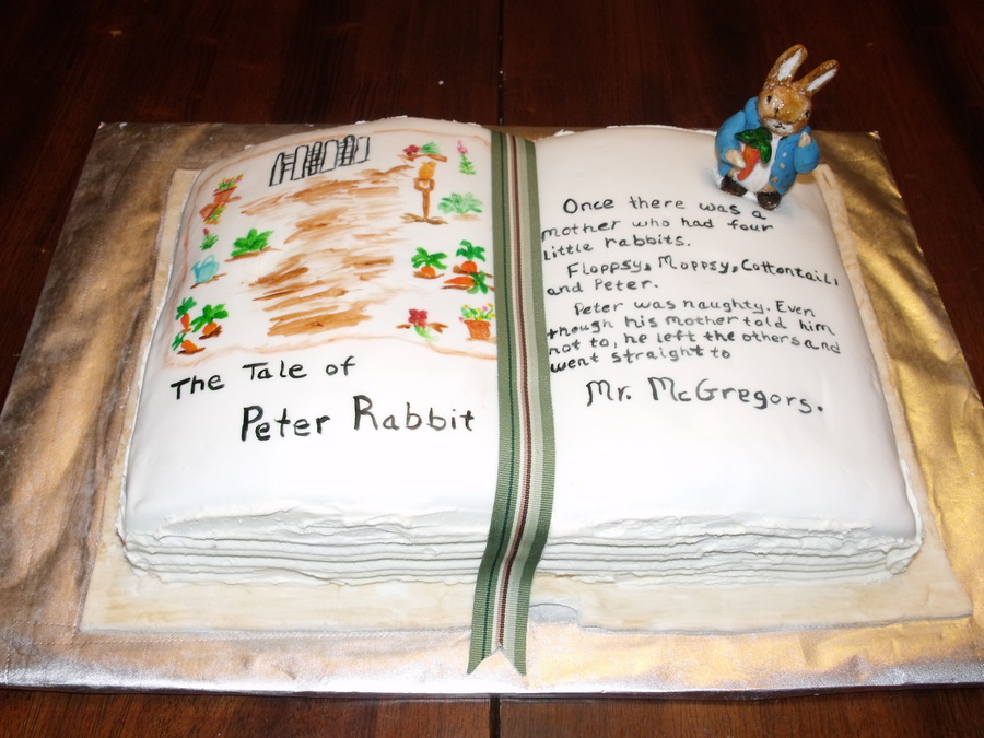Peter Rabbit Open Book Cake - CakeCentral.com