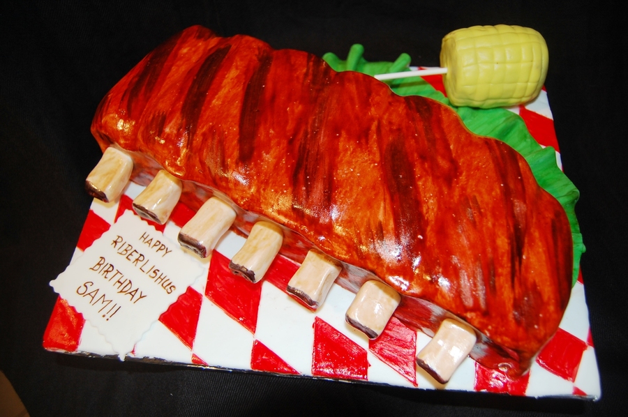 Bbq Rack Of Ribs Cake - CakeCentral.com