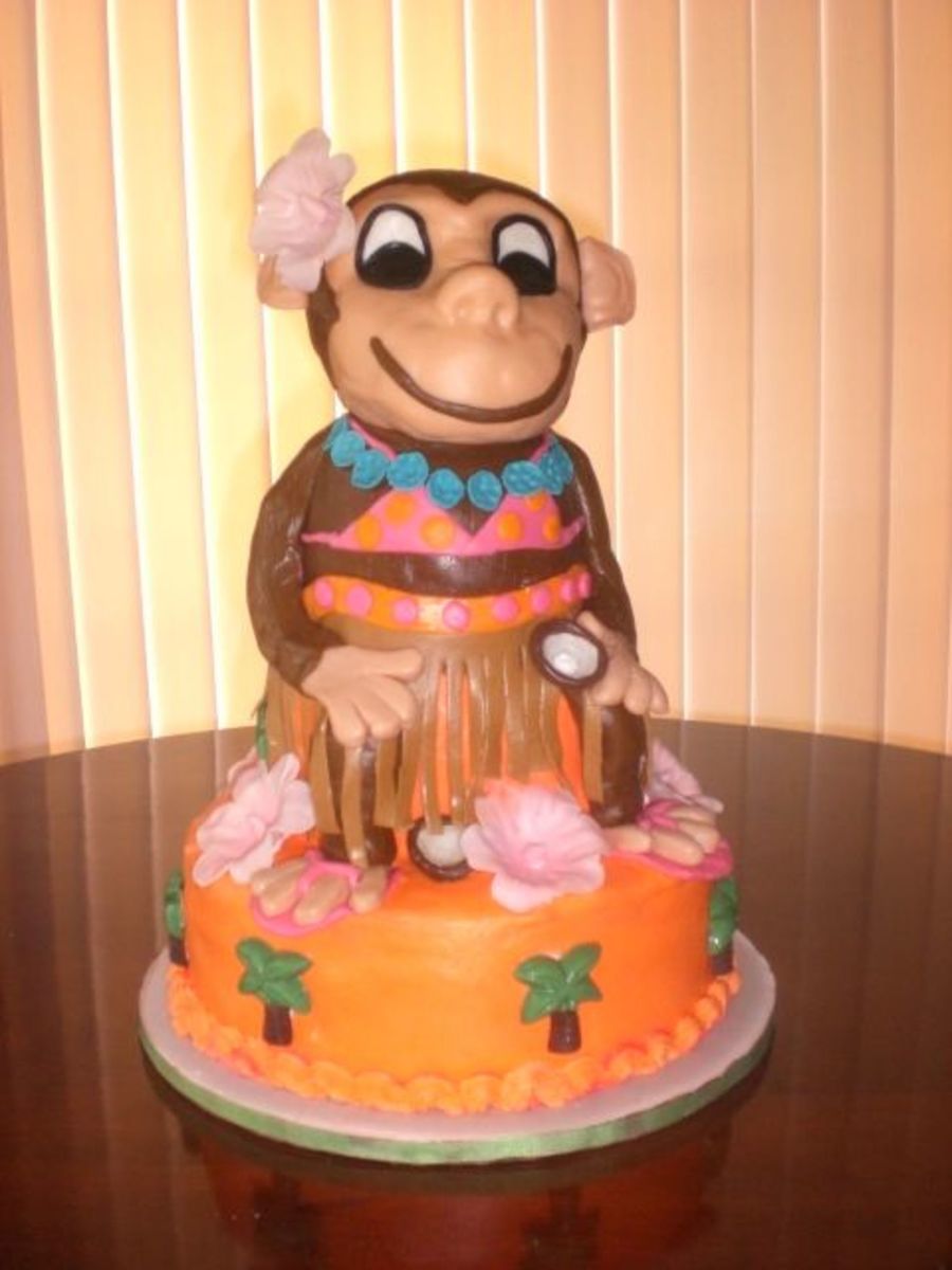 Hula Monkey Cake - CakeCentral.com