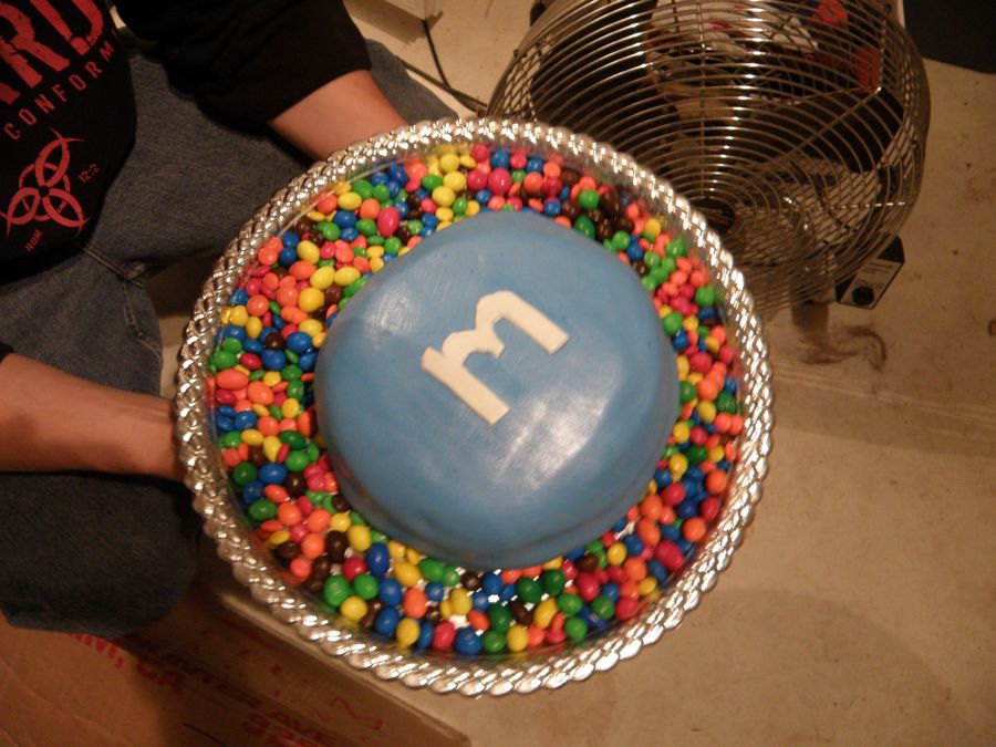 M & M Birthday Cake - CakeCentral.com