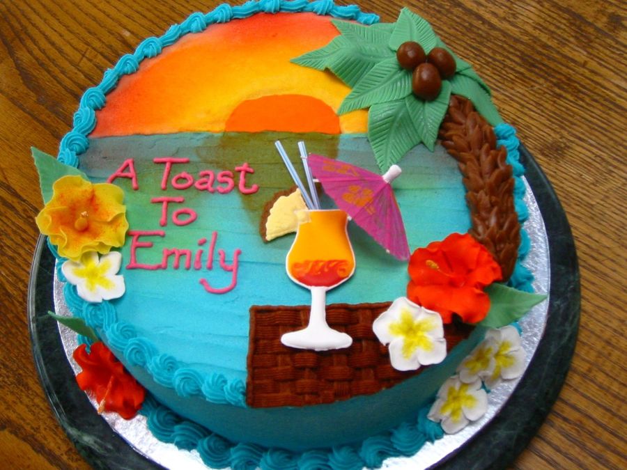 Tropical Sunset - CakeCentral.com