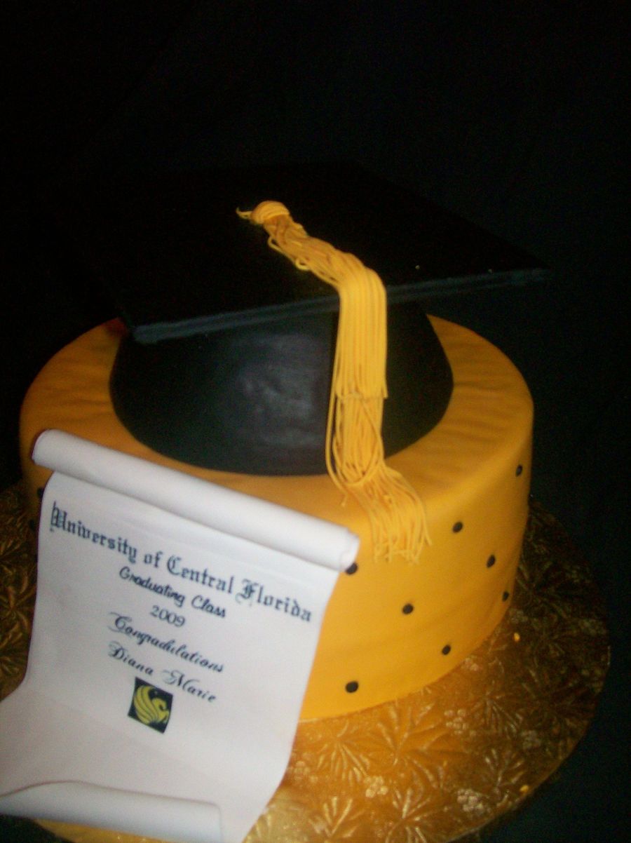 Ucf Graduation Cake - CakeCentral.com