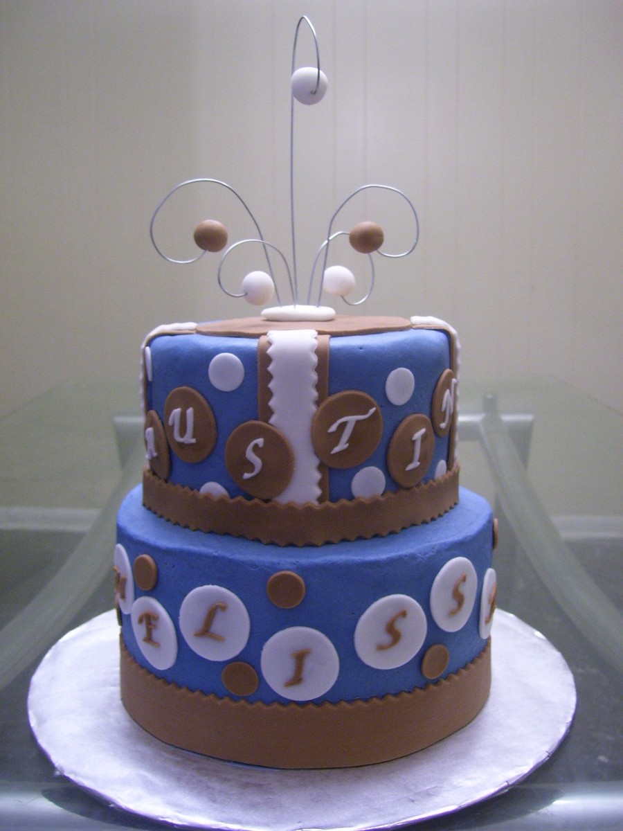 Brown And Blue - CakeCentral.com