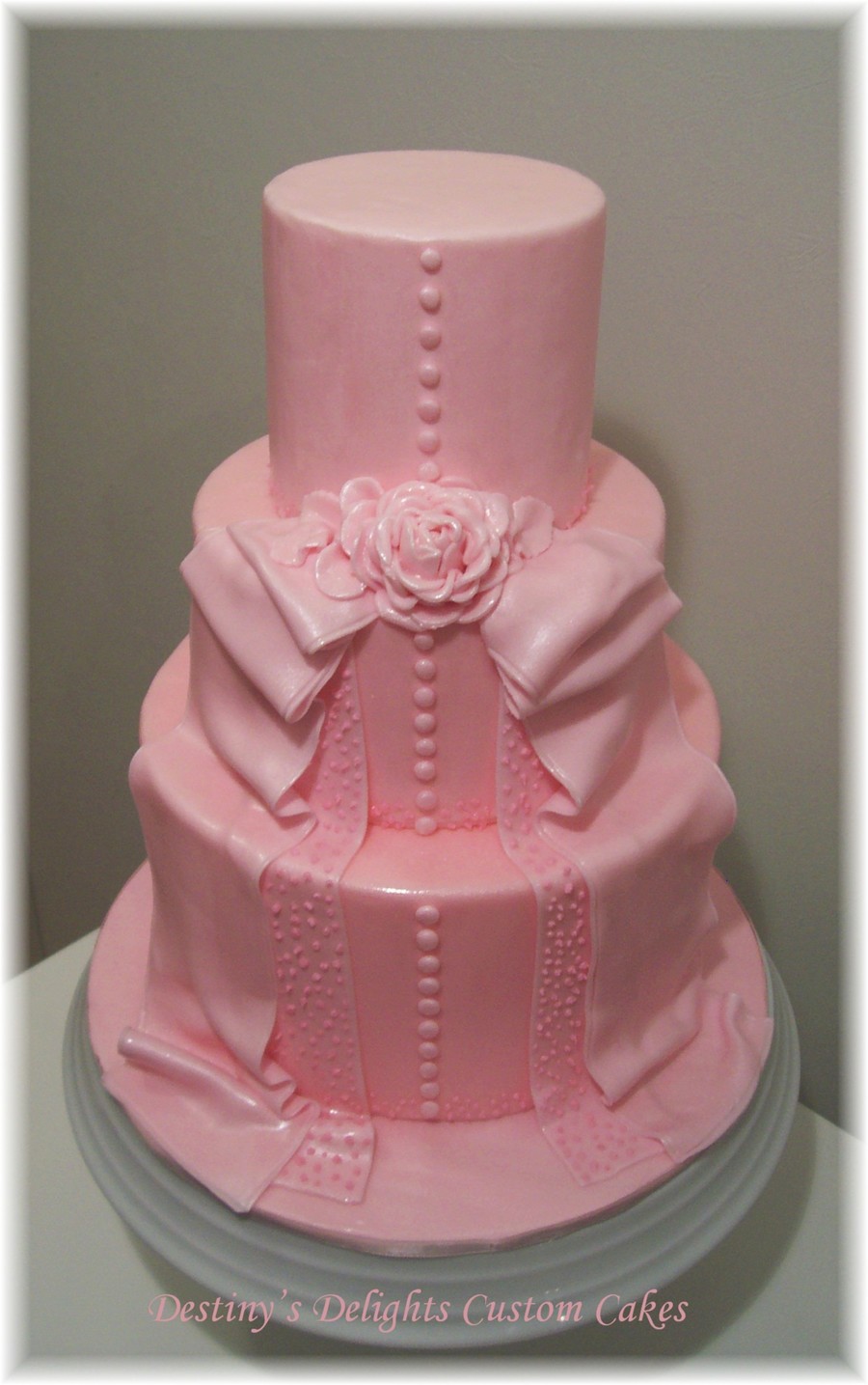 Pink Wedding Cake - CakeCentral.com