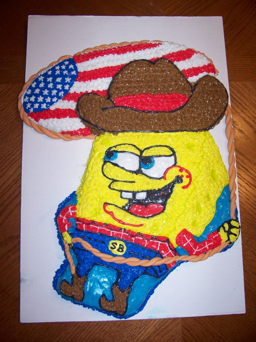American Cowboy Spongebob - CakeCentral.com