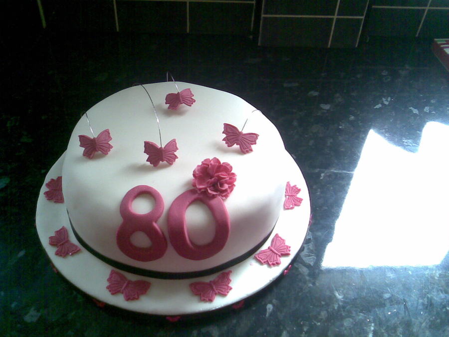 80Th Birthdat Cake - CakeCentral.com