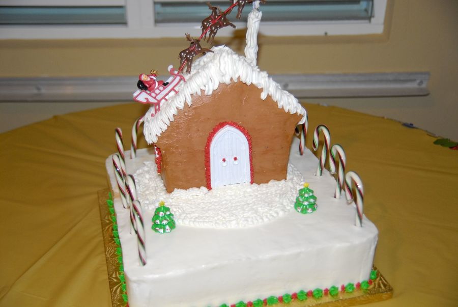 Rockwell Christmas Party Cake - CakeCentral.com