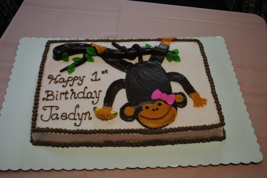 Pink Monkey Cake - CakeCentral.com