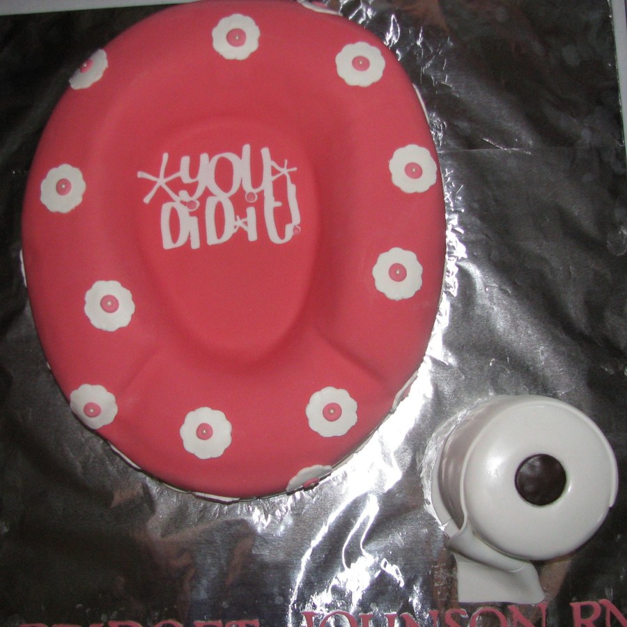 Bed Pan Graduation Cake - CakeCentral.com