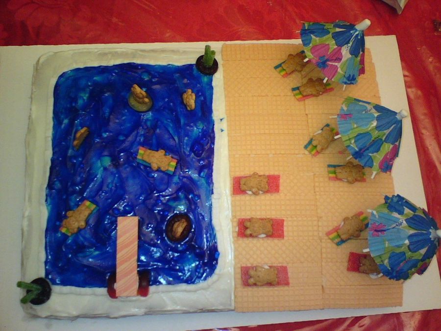 Pool Cake For Cake Walk - CakeCentral.com