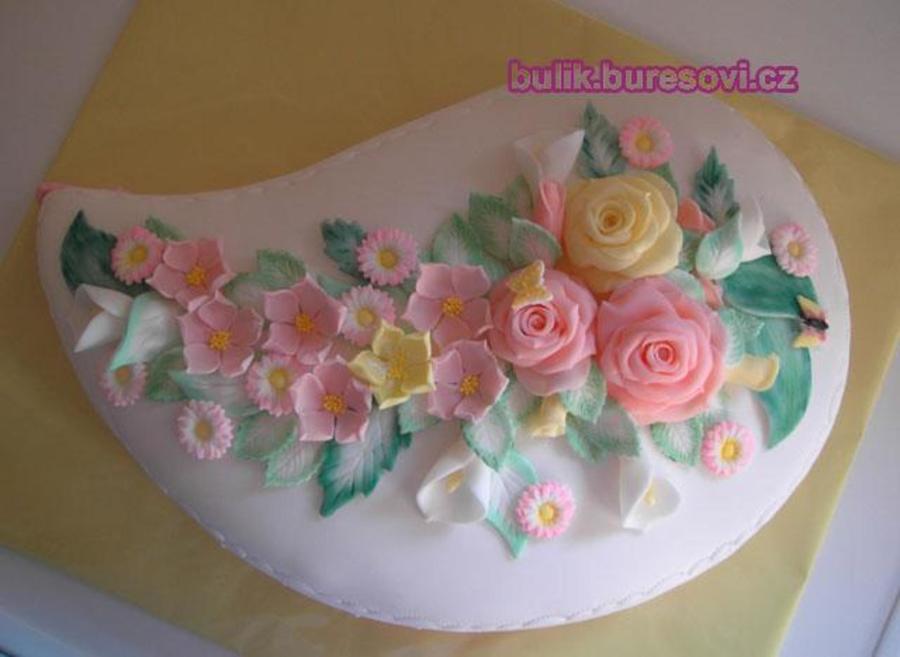Big Tear With Flowers - CakeCentral.com
