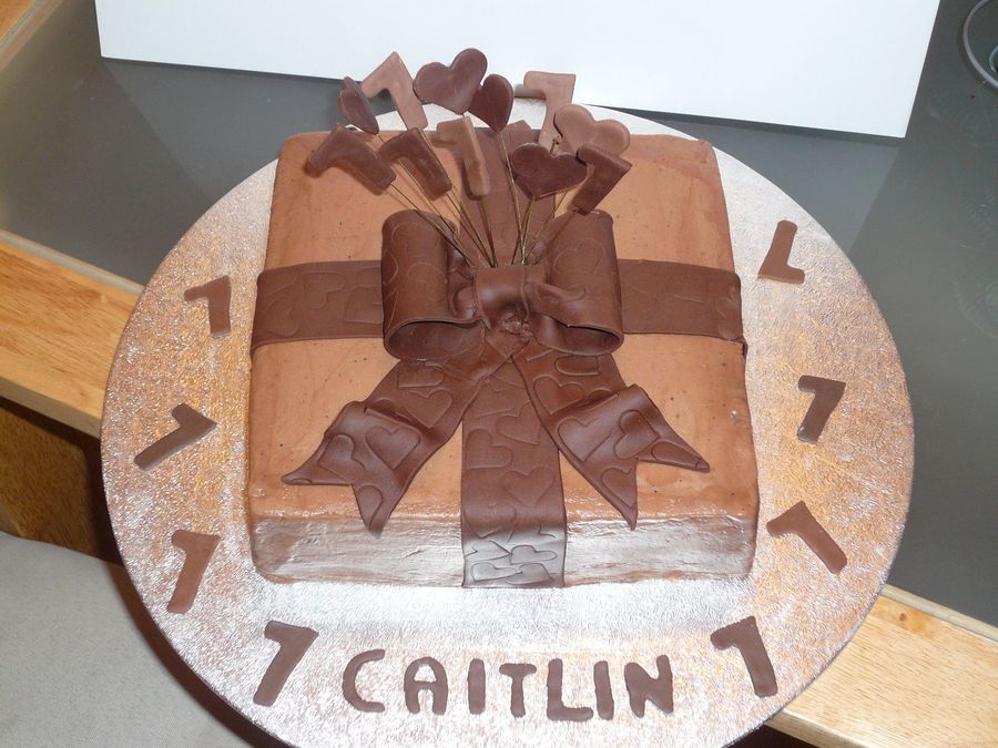 Chocolate Birthday Parcel - CakeCentral.com