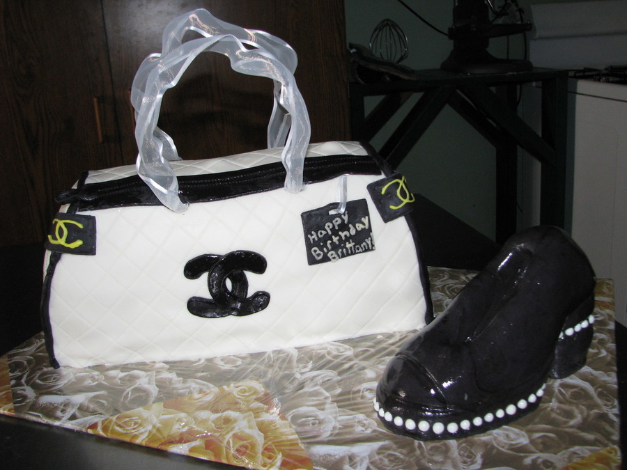 Chanel Purse & Shoe Cake - CakeCentral.com
