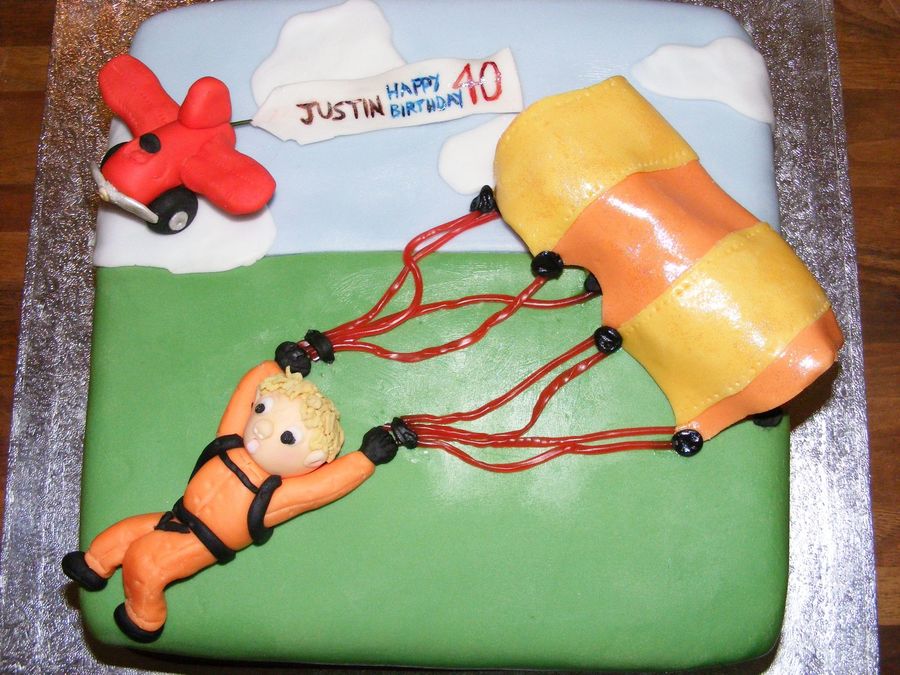 40Th Birthday Cake - Parachute Theme - CakeCentral.com