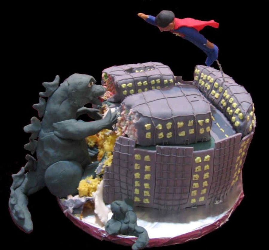 Godzilla Vs Super Jacob - CakeCentral.com