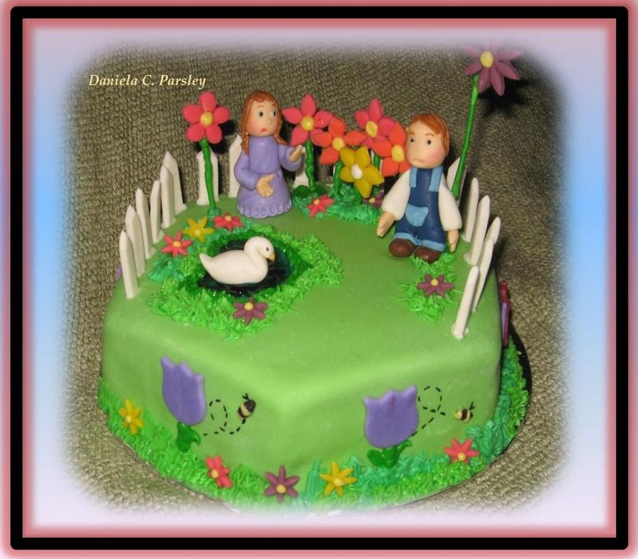 Spring Garden Birthday Cake - CakeCentral.com