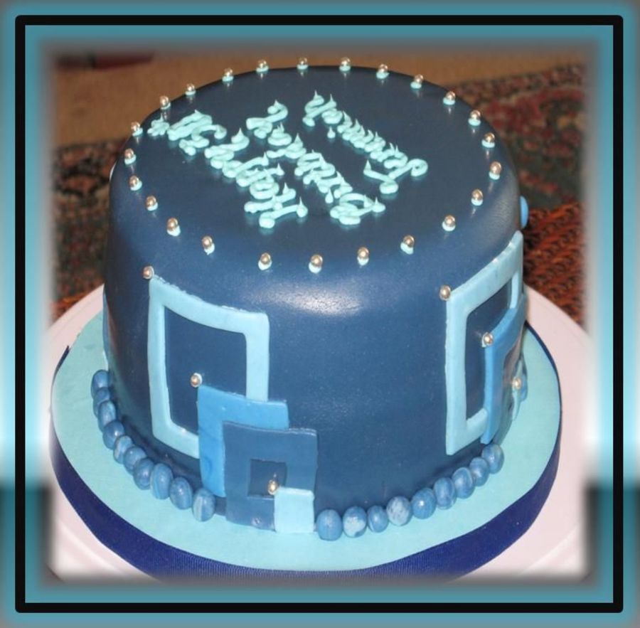 Blue Squares Cake - CakeCentral.com