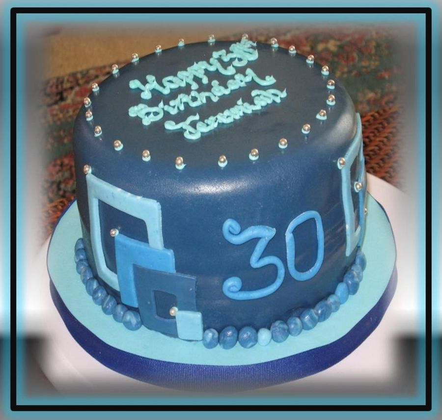 Blue Squares Cake - CakeCentral.com