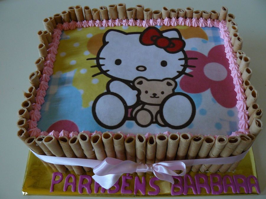 Hello Kitty And Ribbon - CakeCentral.com