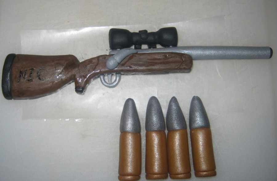 Fondant Gun And Bullets - CakeCentral.com