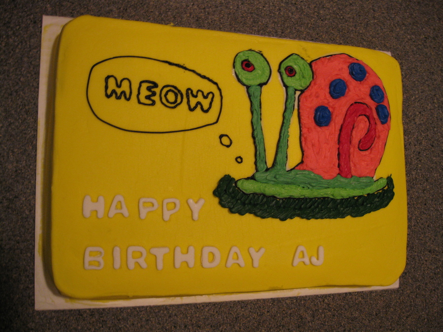 Spongebob's Snail Gary - CakeCentral.com