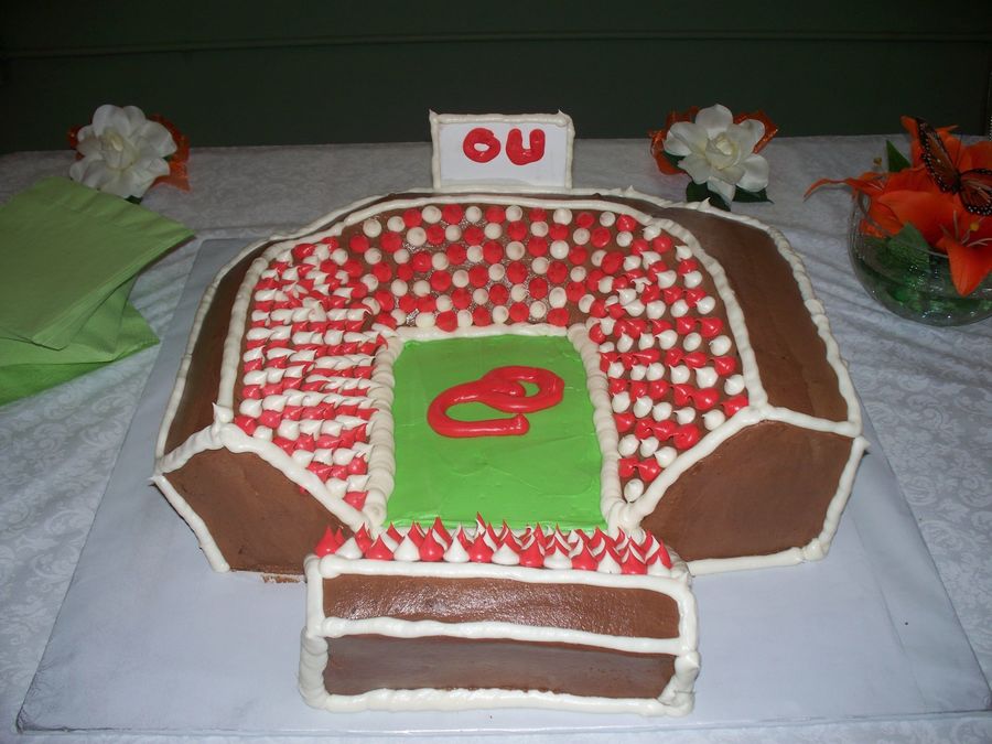 Ou Memorial Stadium Cake - CakeCentral.com