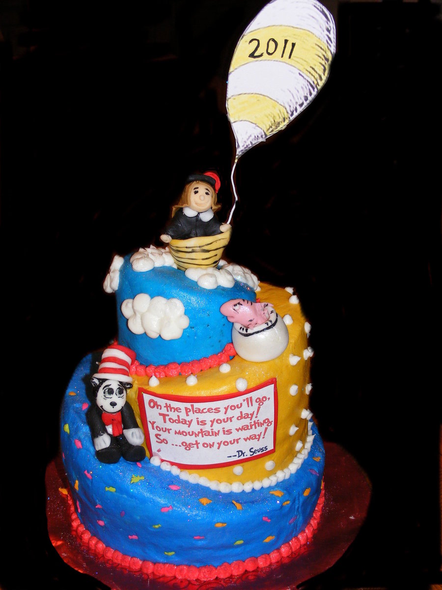Dr Suess Cat In The Hat Graduation - CakeCentral.com
