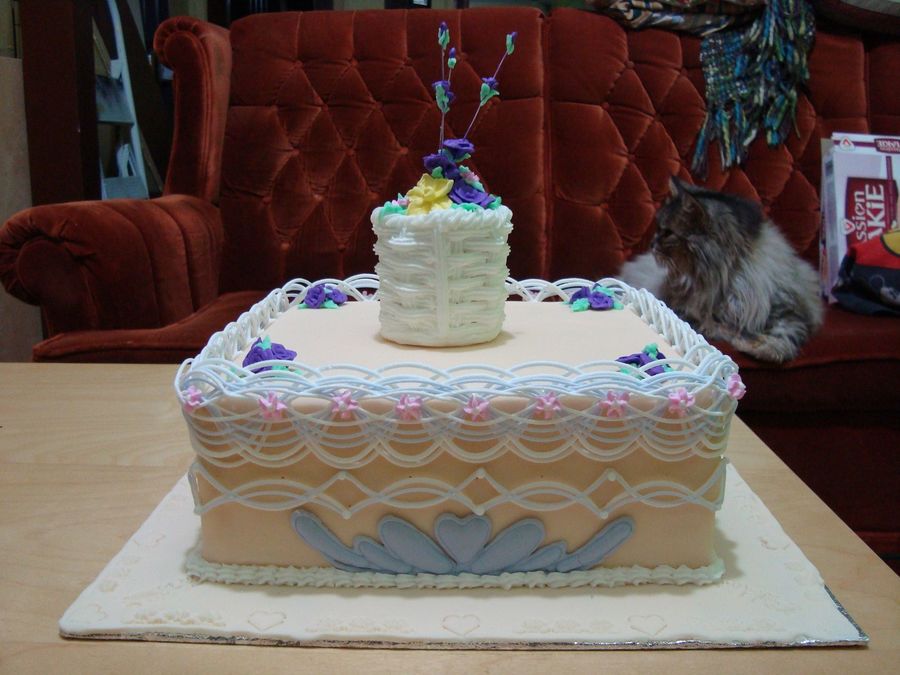 Final Cake For My Intermediate Cake Decorating Course - CakeCentral.com