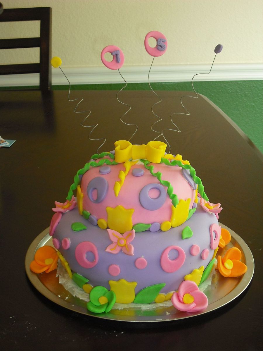 My Grandmothers 75Th Bday Cake - CakeCentral.com