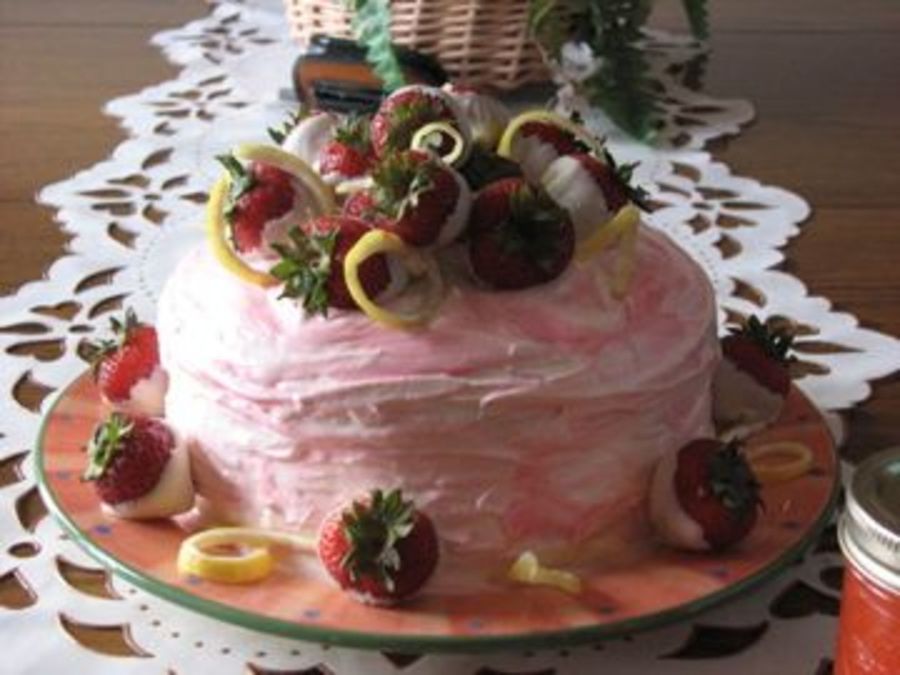 Raspberry Lemonade Cake - CakeCentral.com