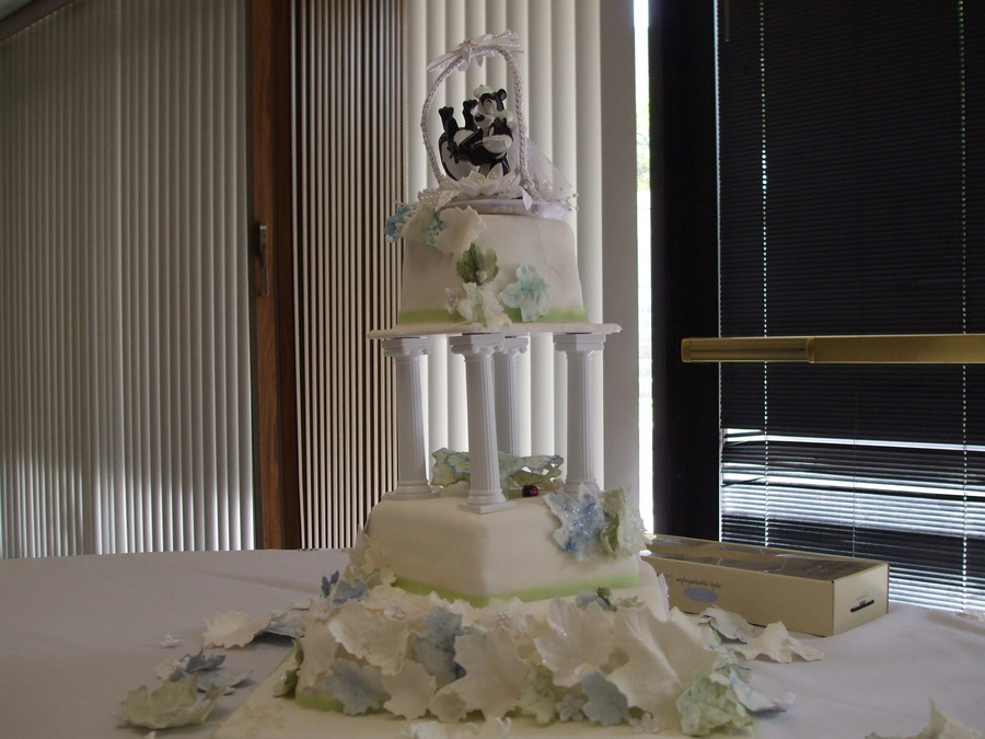 Maple Leaves Wedding Cake - CakeCentral.com