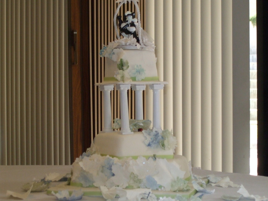 Maple Leaves Wedding Cake - CakeCentral.com