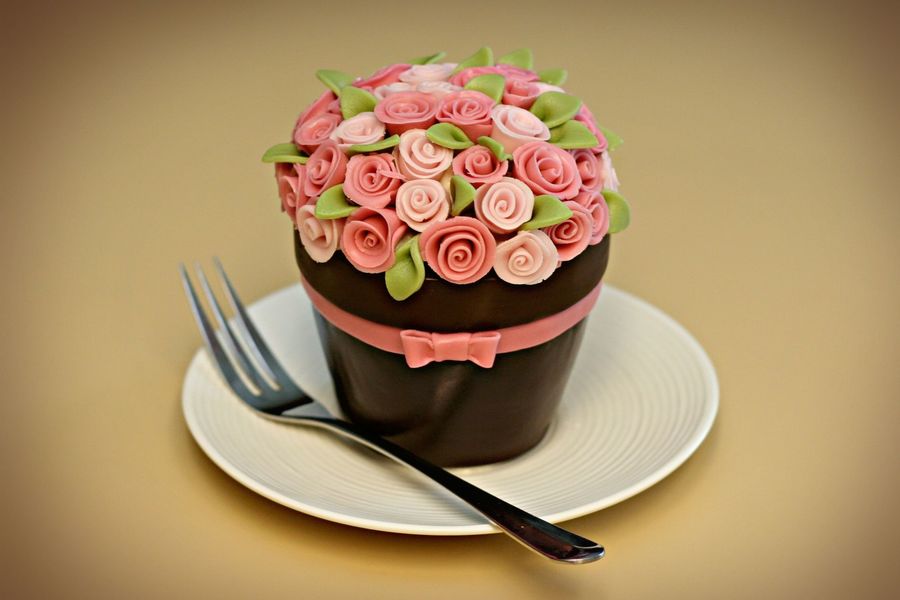 Flower Pot Cake - CakeCentral.com