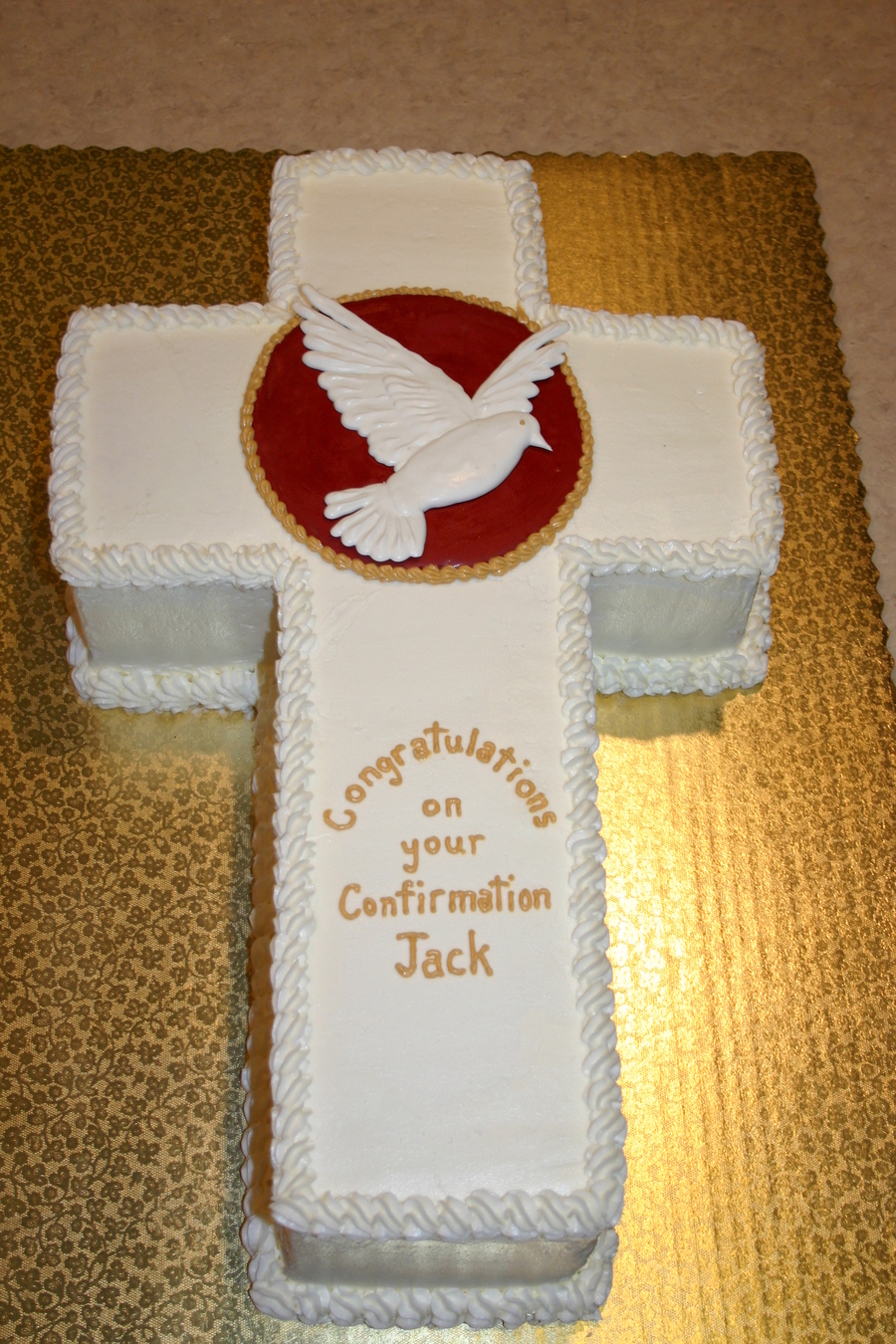 Dove And Confirmation Cake For A Boy - CakeCentral.com