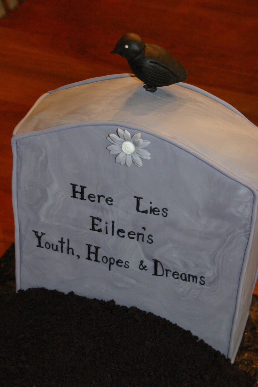 40Th Birthday Headstone Cake - CakeCentral.com