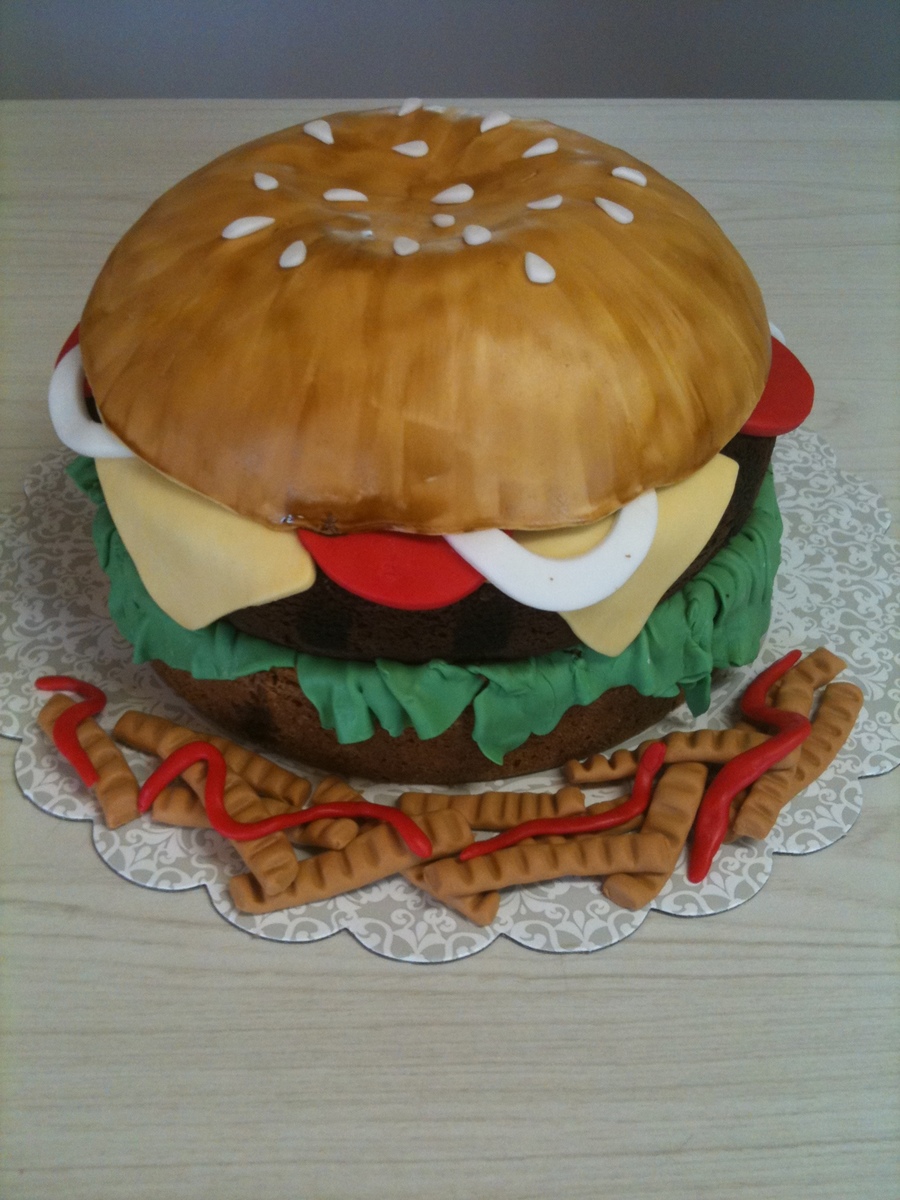 Hamburguer Cake - CakeCentral.com