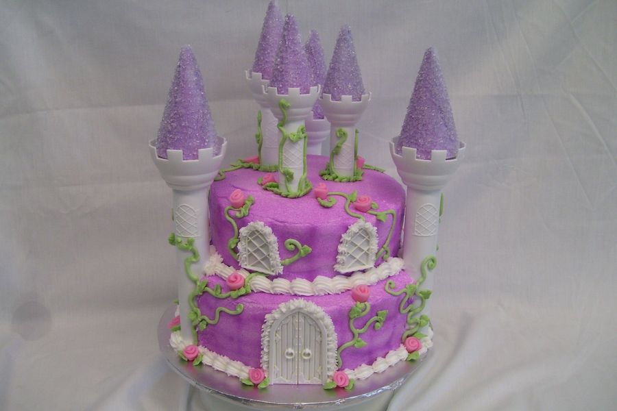 Pink And Purple Castle - CakeCentral.com