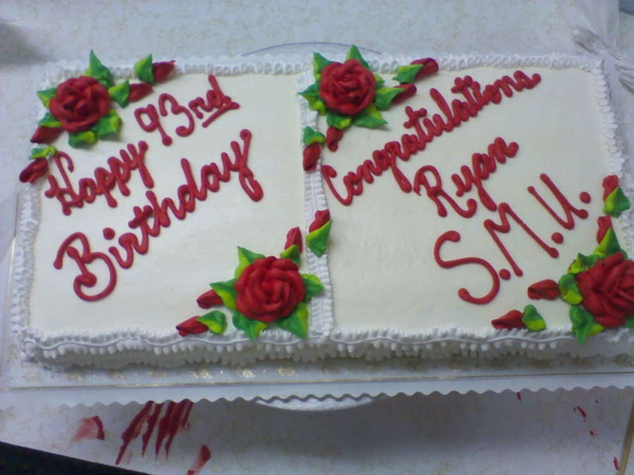 Birthday Slash Graduation Cake - CakeCentral.com