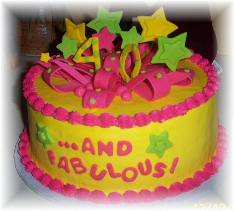 40 And Fabulous Birthday Cake - CakeCentral.com